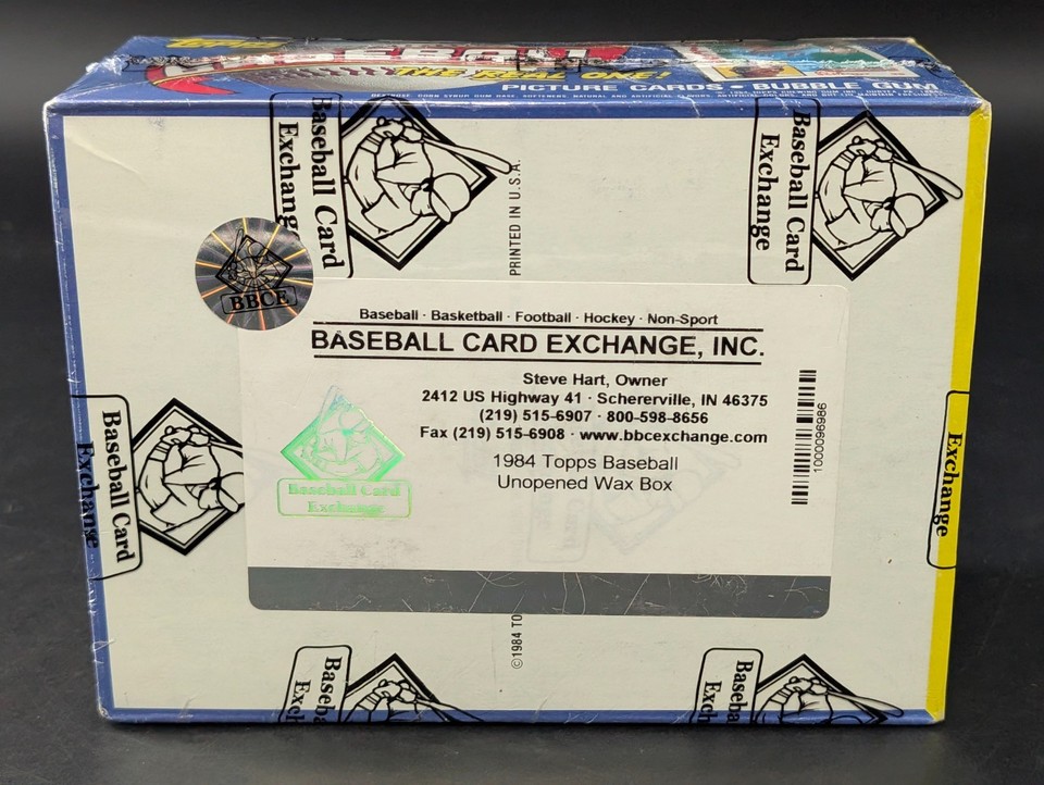 1984 Topps Baseball Unopened Wax Box BBCE Sealed Mattingly Strawberry ...