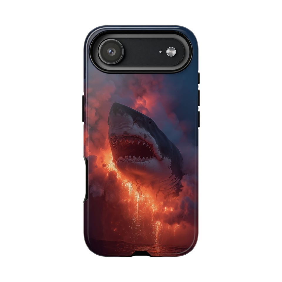 Great White Fiery Volcanic Drip | Phone Ink Case for iPhone/Galaxy ...