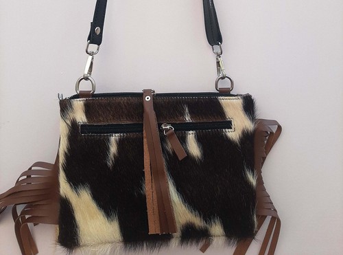 Cross body Real Cowhide Purse Handbag & Hand Clutch Cow Hide Bag ...