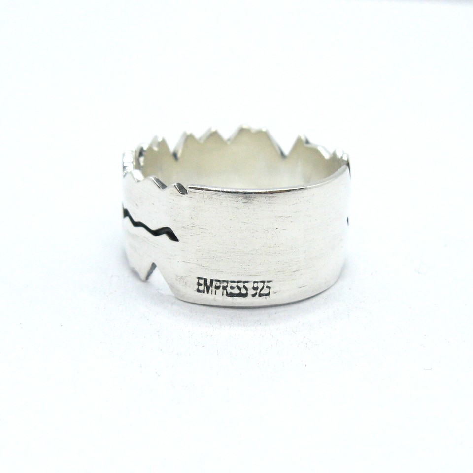 Genuine Sterling Silver Extravagant Ring 12mm Wide Band Solid ...