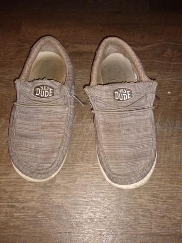 Hey Dude Boys Wally Youth Y2 Shoes Gray Slip On | eBay