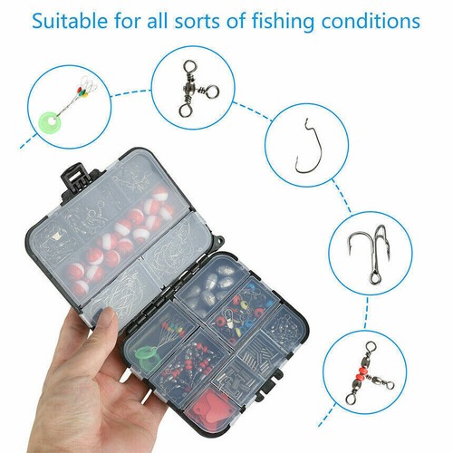 263PCS Fish Tackle Box Fishing Accessories Case Fish Hook Lure Parts ...