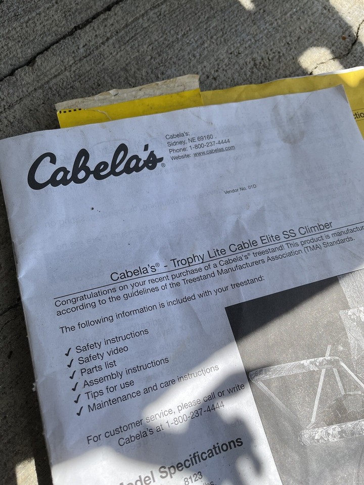 Cabela's Trophy Lite Cable Elite SS Climber Tree Stand For Hunting | eBay