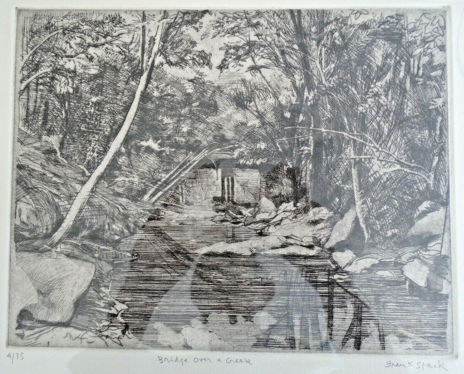 Frank Stack Signed Bridge Over A Creek Etching (Robert Crumb ...