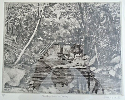 Frank Stack Signed Bridge Over A Creek Etching (Robert Crumb ...