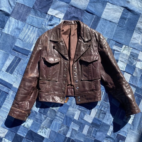 Vintage 1960s Thrashed Leather Jacket | eBay