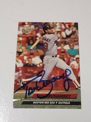Tom Brunansky Boston Red Sox 1992 Fleer Ultra Autograph Card #12 READ ...