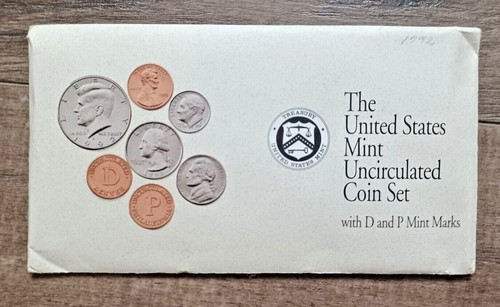 1992 COINS United States Mint 1992 Uncirculated Coin Set w/ D & P Mint ...