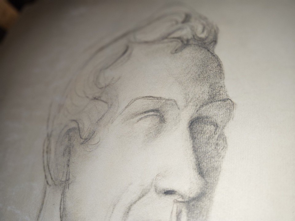 Vito Tomasello Charcoal Bust Study On French Paper | eBay