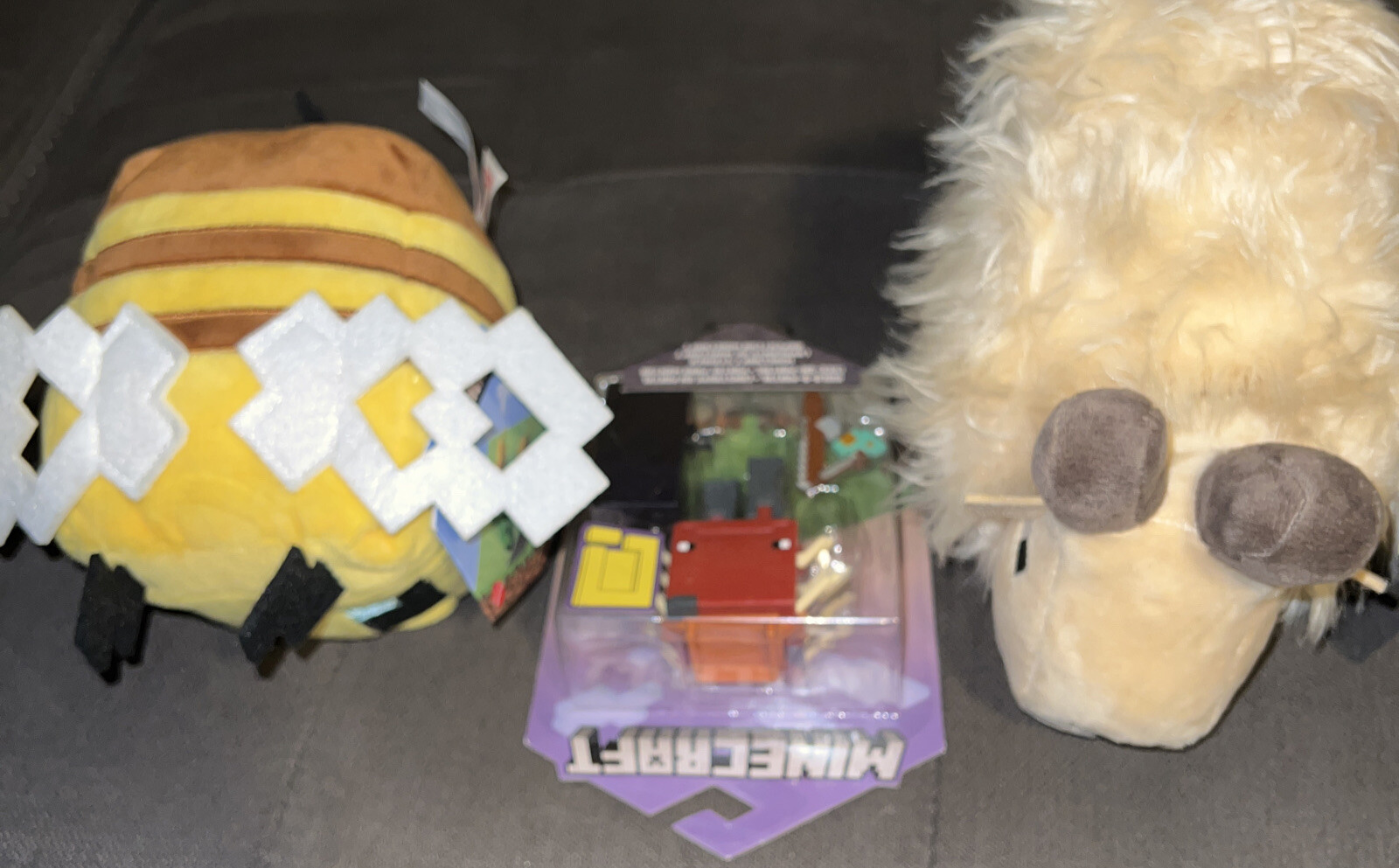 MineCraft GOAT & BEE Plush Dolls & 1 Minecraft STRIDER Craft-A-Block ...
