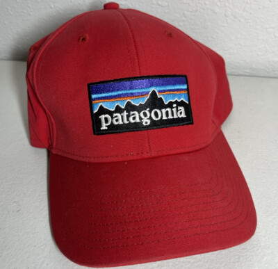 Patagonia Logo Adjustable Hat Cap Red Embroidered Snapback | eBay