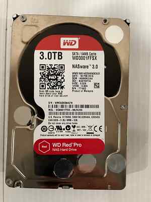WD Red Pro 3TB NAS Hard Disk Drive SATA 3.5" 7200RPM WD3001FFSX | eBay