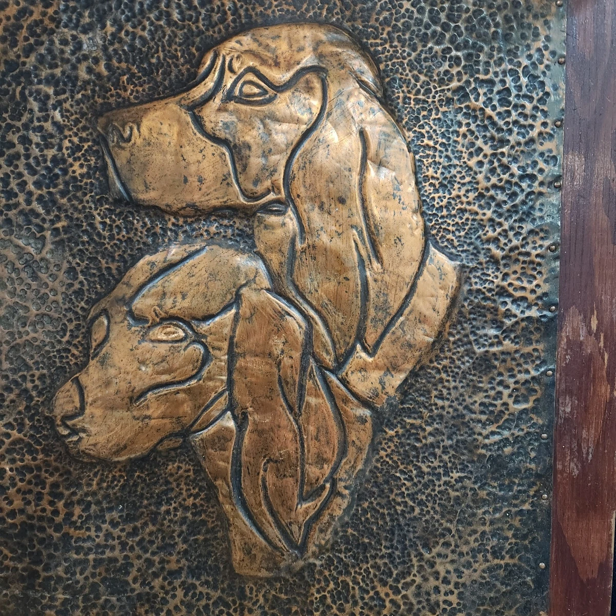 Copper Artwork Of Dogs