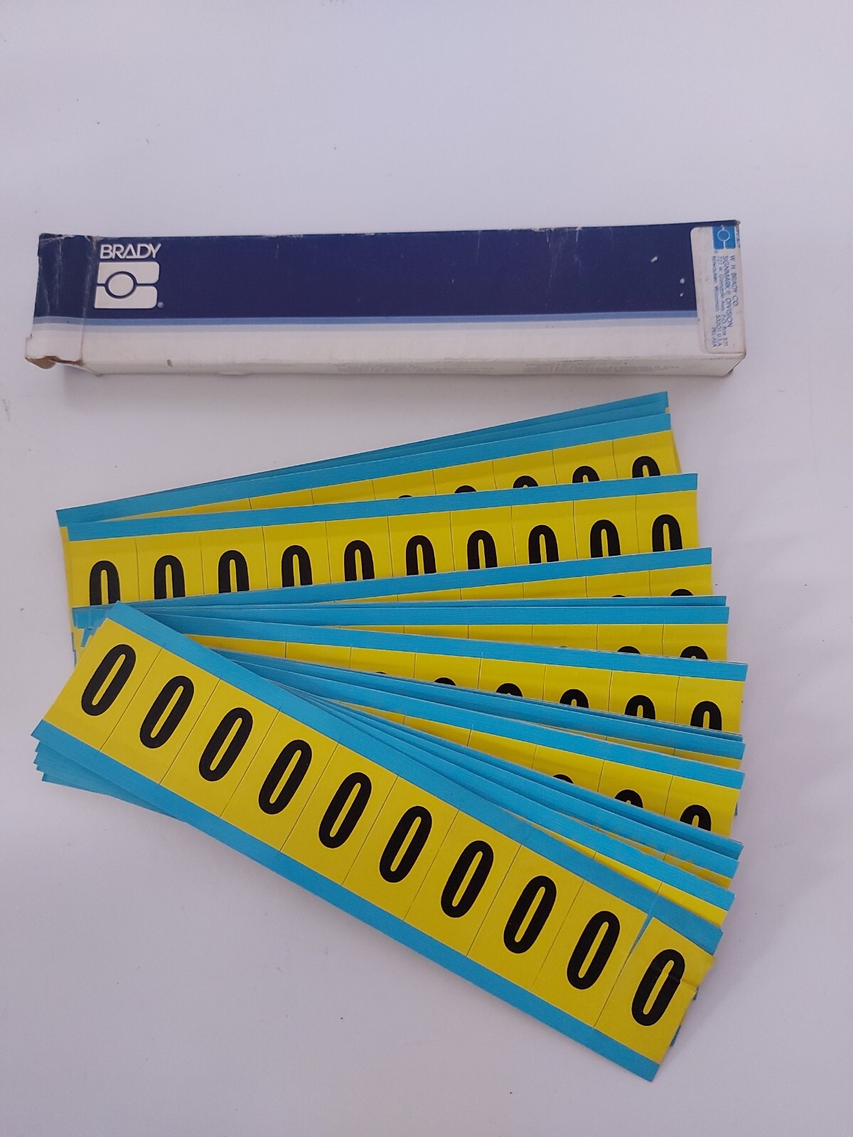 BRADY SELF STICKING LABELS "NUMBER 0" 3430-0 NEW LOT OF 25 SHEETS of 10 ...