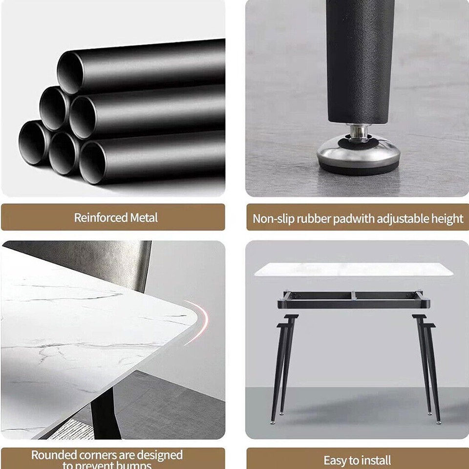 XXL Real Sintered Stone Dining Table Smooth Scratch-resistant Dining ...