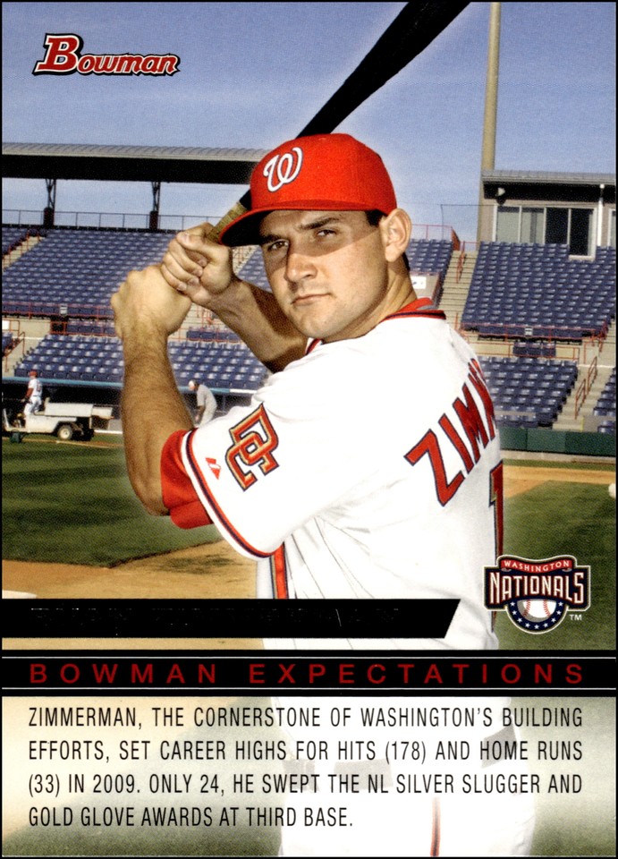2010 Bowman #BE19 Ian Desmond / Ryan Zimmerman Signed Washington ...