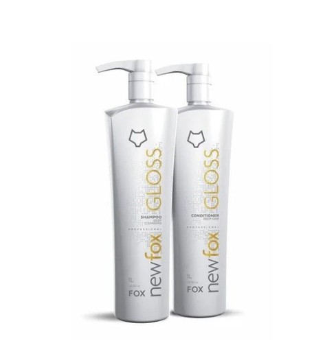 New Fox Gloss Progressive Brush Hair Straightening Smoothing Kit 2x1L ...