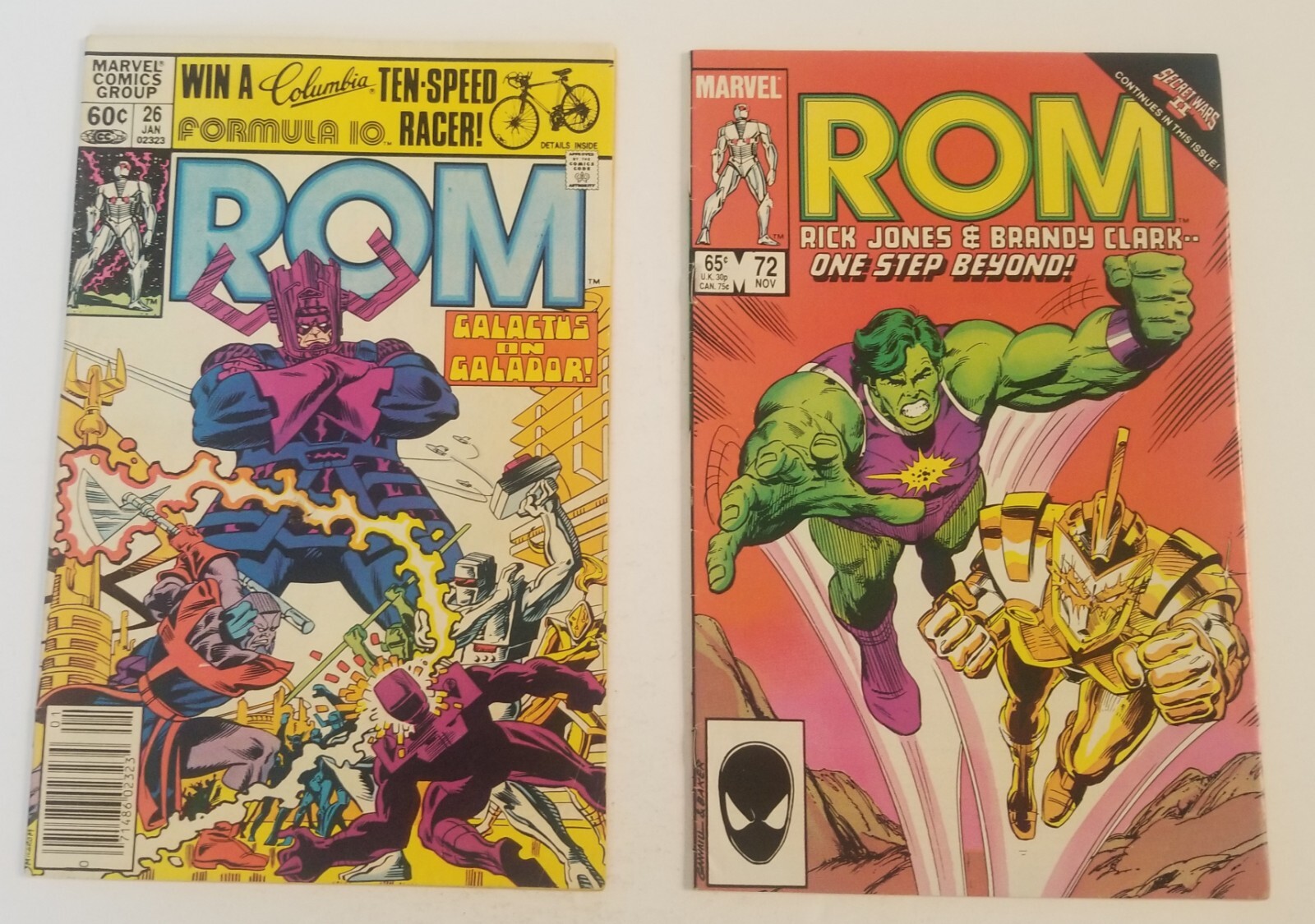 ROM 26 & 72 1985 VF- Bill Mantlo Kerry Gammill Marvel Rick Jones Comic ...