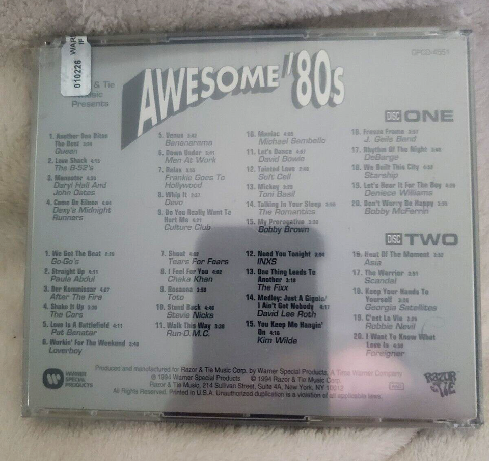 Awesome 80's Various Artists 2CDs, 40 Songs NEW | eBay