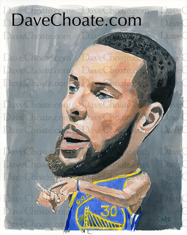 Warriors Basketball Drawings Stephen Curry Poster Neon Golden State