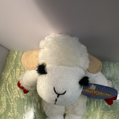 NWT Aurora Plush Lamb Chop Stuffed Animal 8" 2001 Beanie Sheep Shari ...