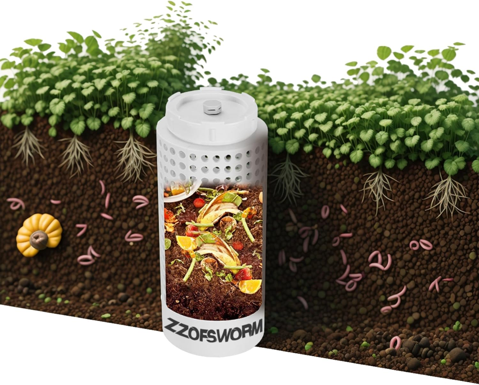 Inground Worm Farm Compost Bin Kit Recycling Kitchen Food Waste to ...