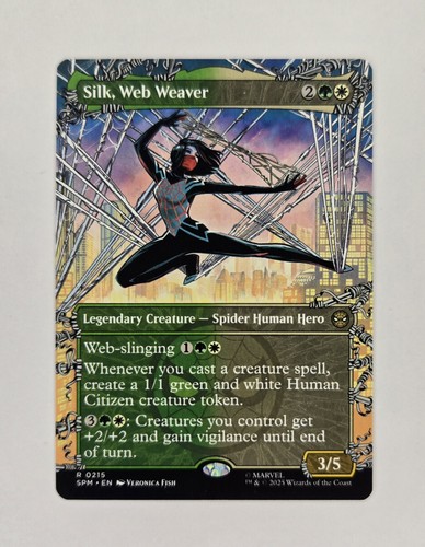 Silk, Web Weaver NM Borderless Regular #215 MTG Marvel's Spider-Man | eBay