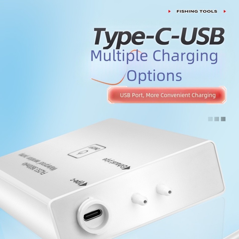 Portable USB Rechargeable Fish Tank Pump with Dual Airflow for Fish ...