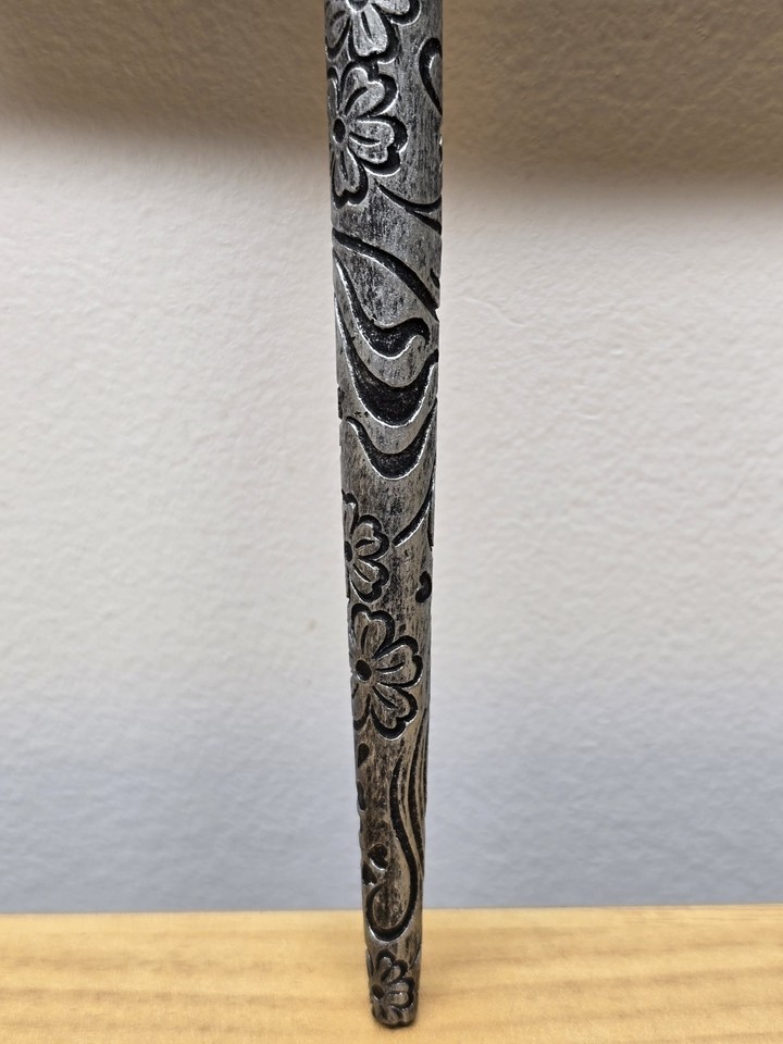 8 1/4" Small Crossed Nails Resin Wall Cross Etched Floral Pattern ...