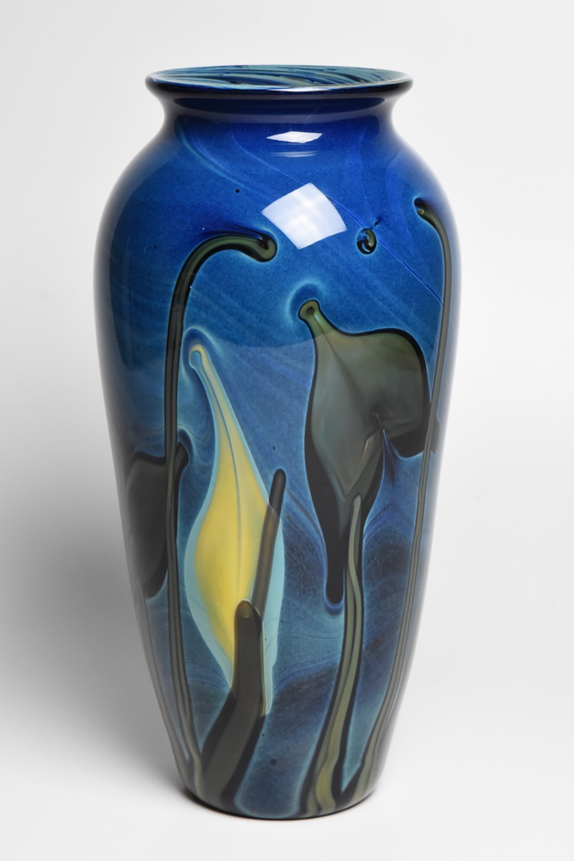 Richard Satava Art Glass Vase Handblown California Studio | eBay