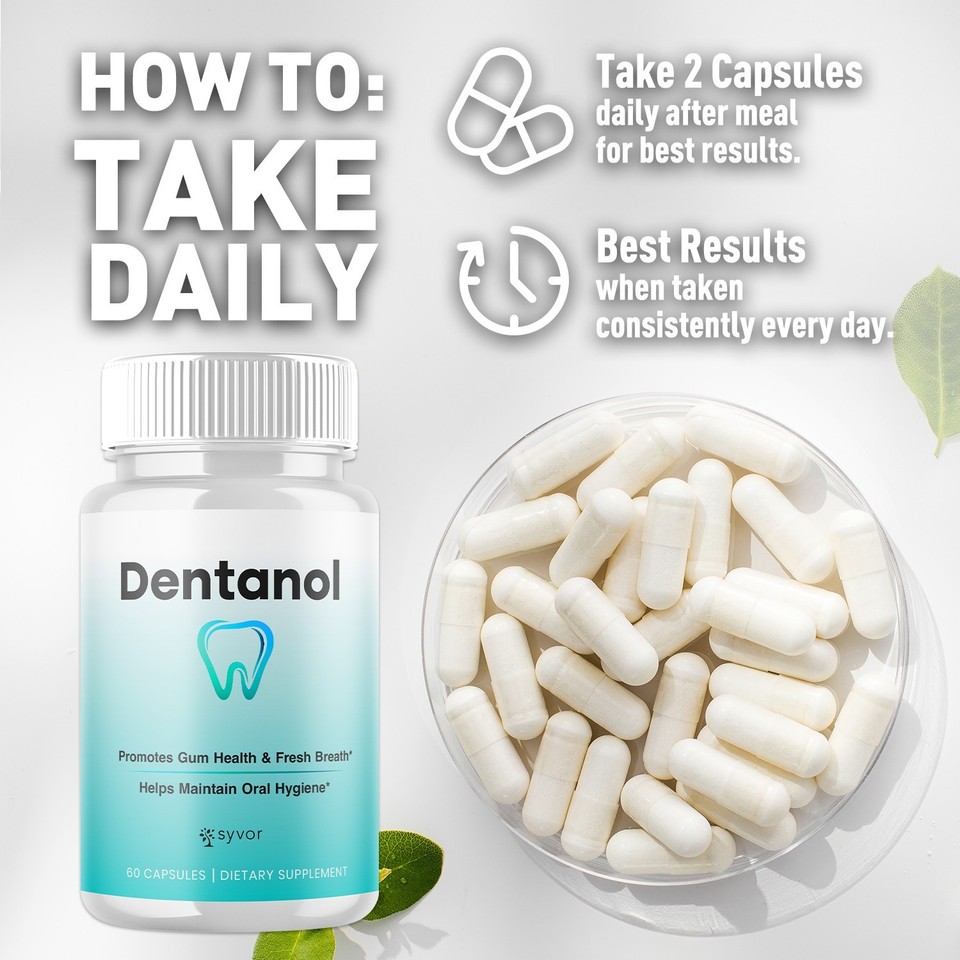 (1 Pack) Dentanol Oral Probiotic Support for Healthy Teeth & Gums 60 ...