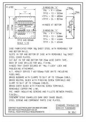RYEFIELD TPN 9 Way Board 60A Fuse Units TP9AHS60 | eBay UK