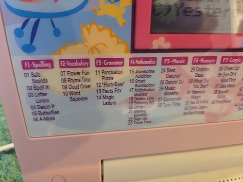 Vtg Barbie B-Book Pink/Purple Laptop Computer Learning Games Spanish ...