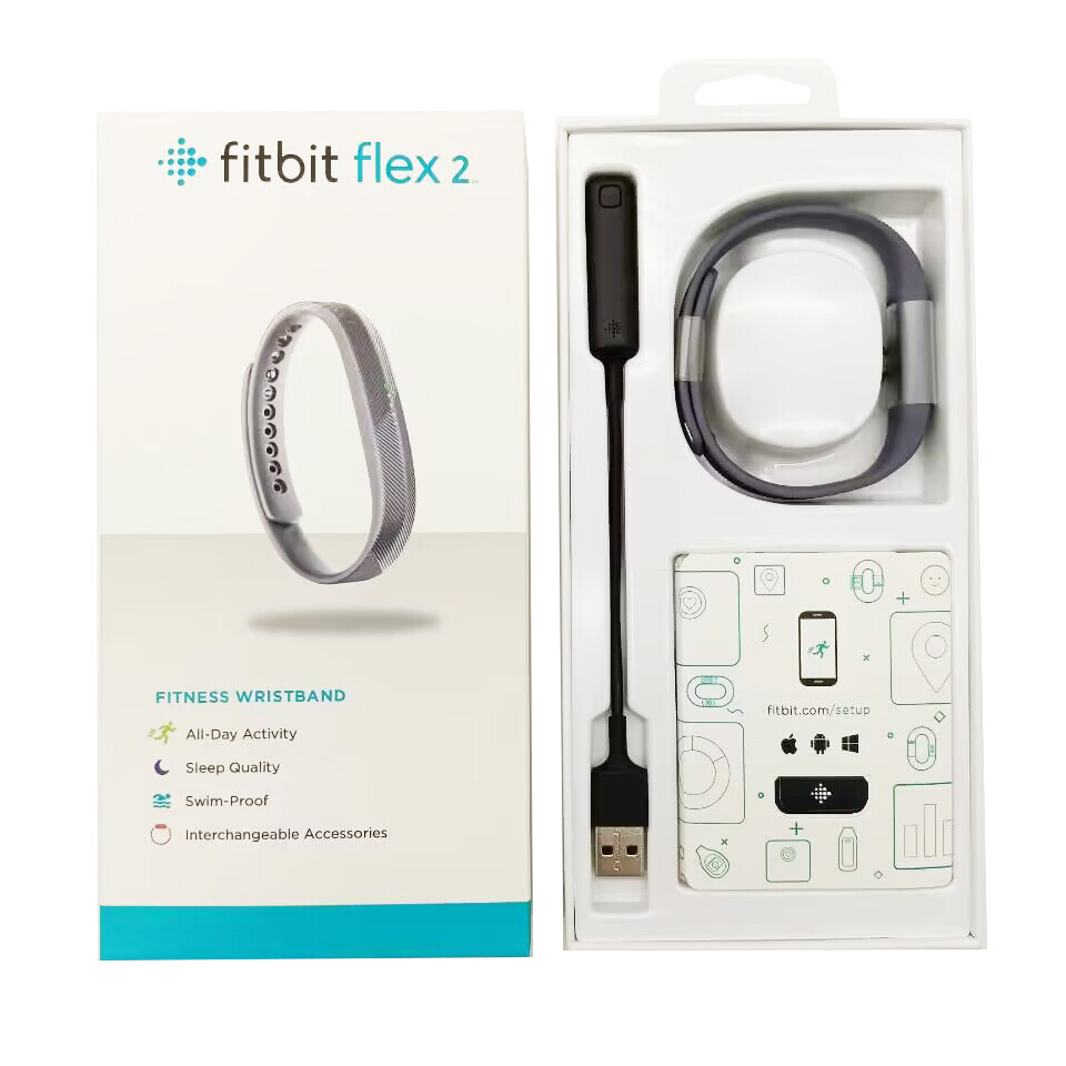 NEW Fitbit Flex 2 Health Activity Sleep Tracker Sports S & L Band ...