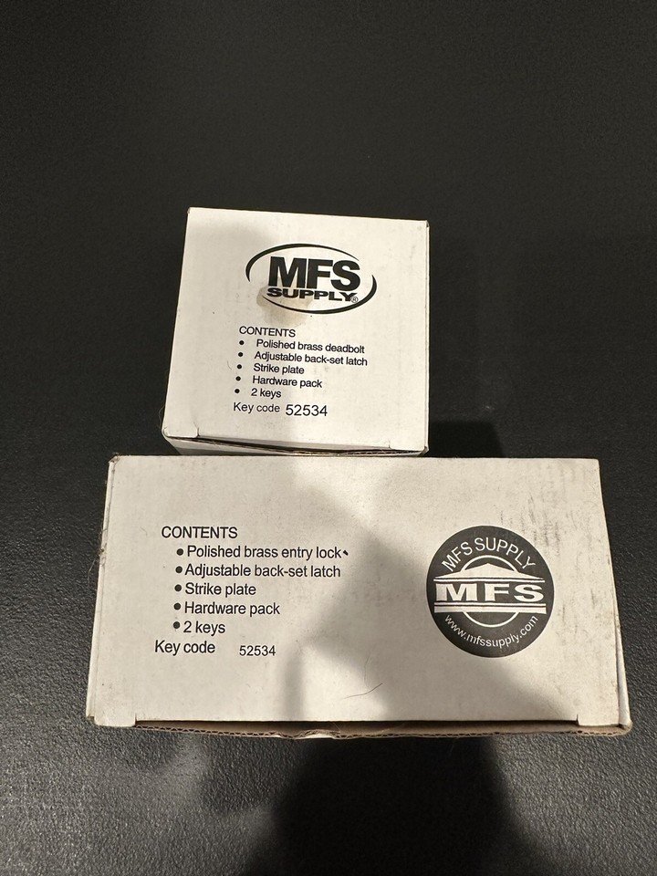 mfs supplies Entry Lock & Deadbolt Combo code 52534 | eBay