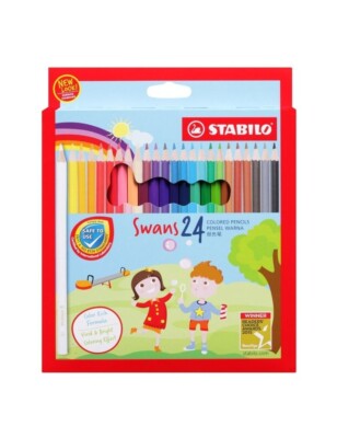 Coloured pencil STABILO 1 box swan (NEW) + free gift | eBay