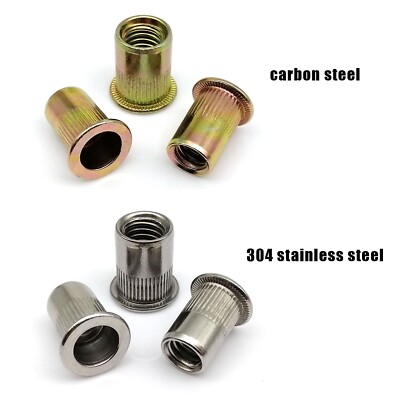 5/10pcs US Coarse Thread UNC Flat Head Binding Rivet Nut Insert Rivnut ...