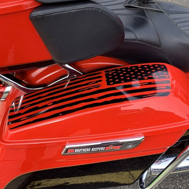 CBC Decals- Saddlebag Lid American Flag Decals for 14-23 Harley | eBay