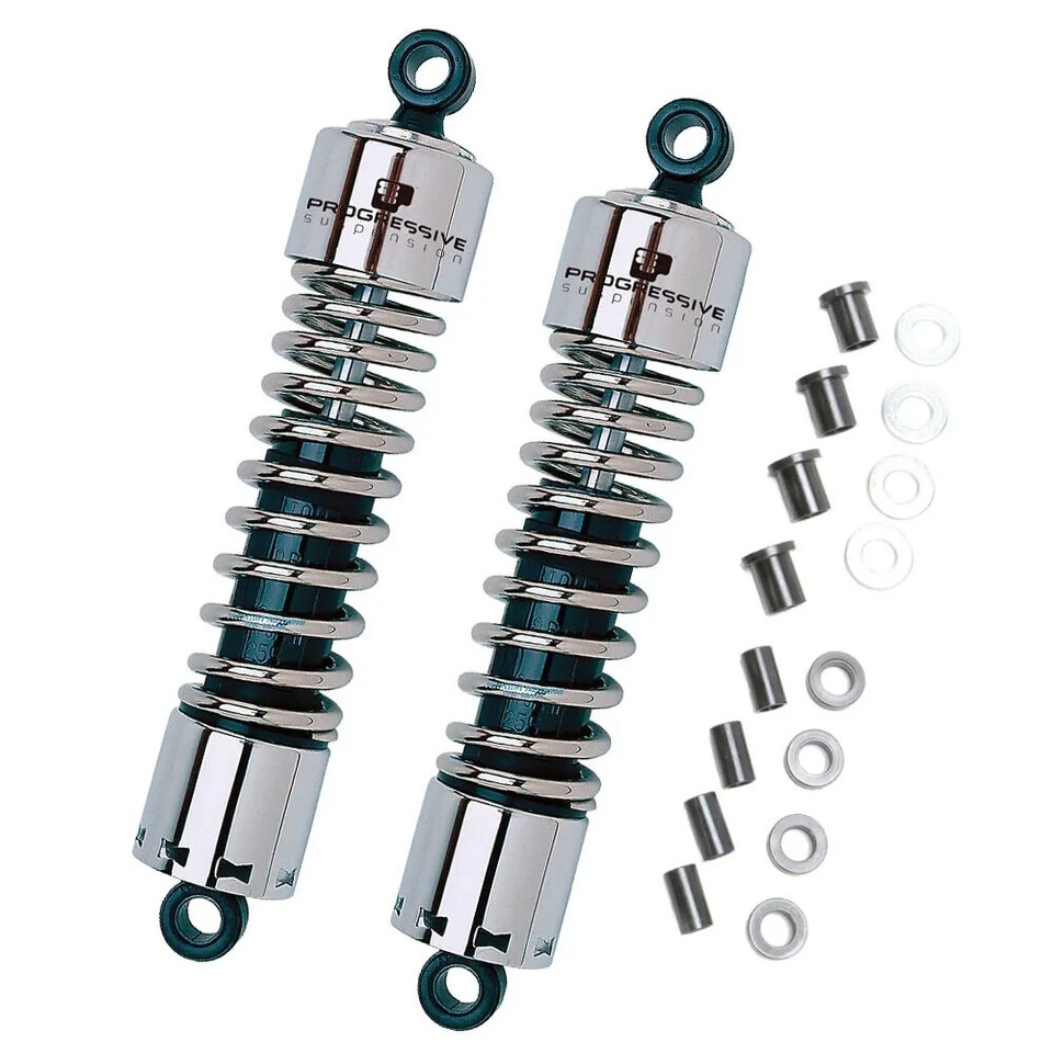 Progressive Suspension 412-4048C 412 Series 12.6" Chrome Shocks | eBay