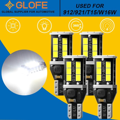 GLOFE 921 912 W16W 904 916 LED Reverse Back Up Light Bulb Super White ...