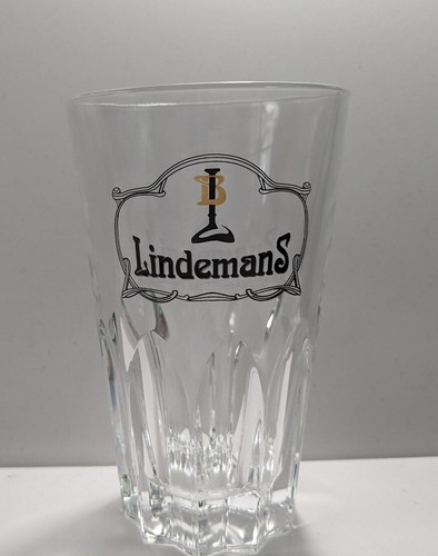 Lindemans pint glass beer Crystal Like Gold 14oz German vintage deco | eBay