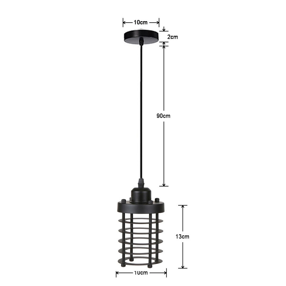 Industrial Fitting Cage Ceiling Pendant Light Retro Loft Style Lamp ...