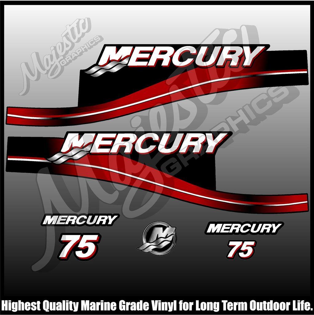 MERCURY - 75 hp - 2 Stroke - OUTBOARD DECALS | eBay Australia