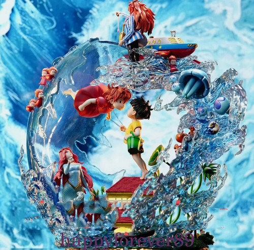 OPM Studio Ponyo on the Cliff Statue Pre-order H42cm Ponyo mamare Led ...