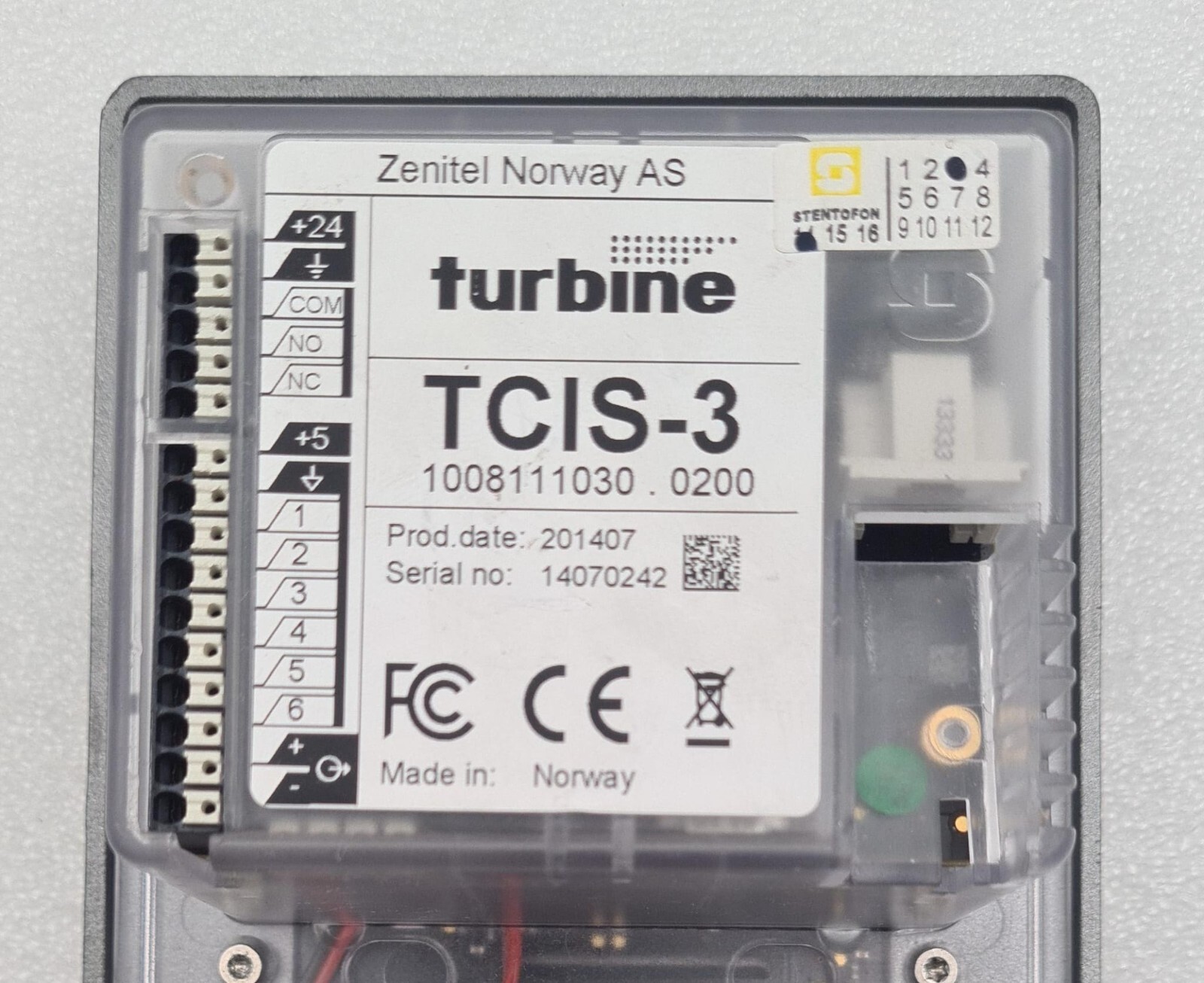 ZENITEL Vingtor STENTOFON TCIS-3 Turbine SIP Intercom IP Station ...