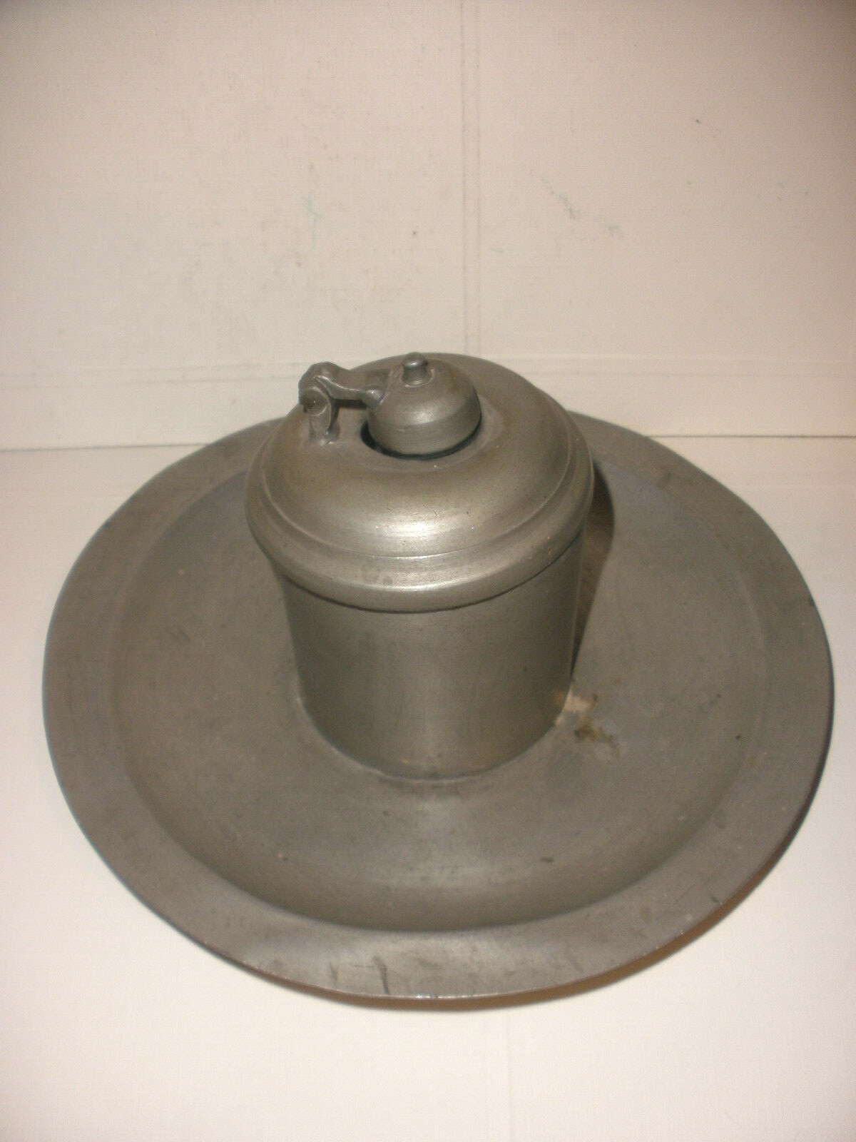 Rare late 18thc 1700`s Dutch pewter inkwell Franciscus van den Bogaert ...