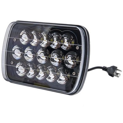 5X7 7x6 Black LED Headlight For Jeep Wrangler YJ 1986-1995 1984-2001 ...