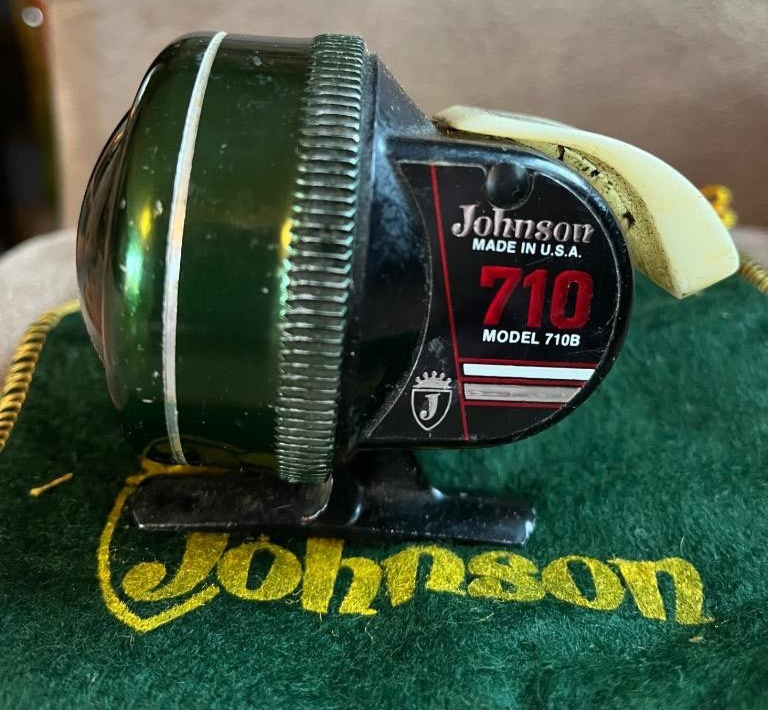 JOHNSON model 710b SPIN CAST REEL with box, bag & papers fishing | eBay