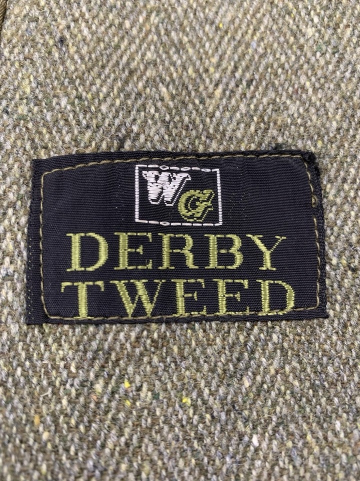 Grenfell Derby Tweed Green Wool Raglan Overcoat Trench Jacket Coat Size ...