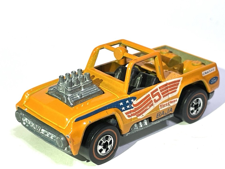 🧡Hot Wheels 1973 H/K Redline Flying Colors Baja Bruiser in Orange MINT ...